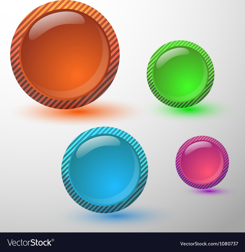 Buttons set Royalty Free Vector Image - VectorStock