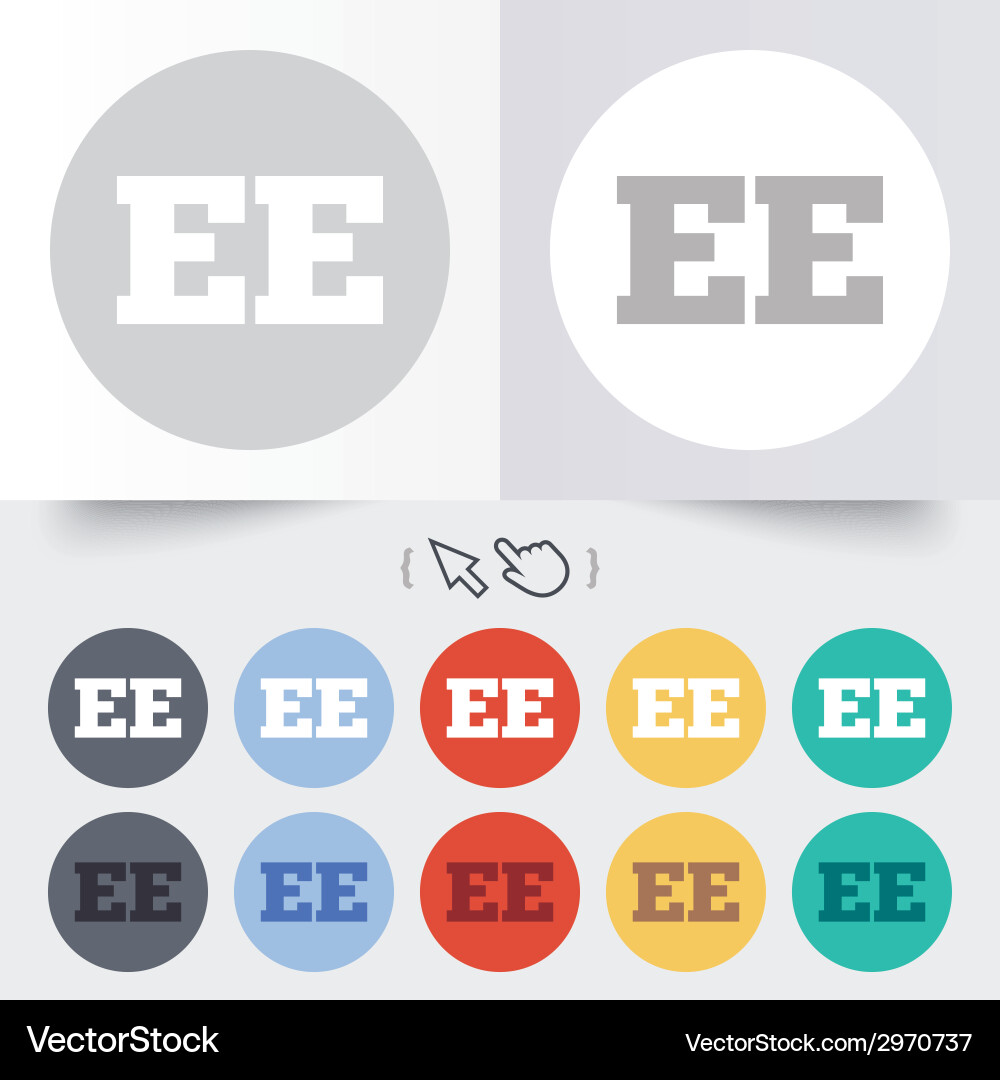 Estonian language sign icon ee translation Vector Image