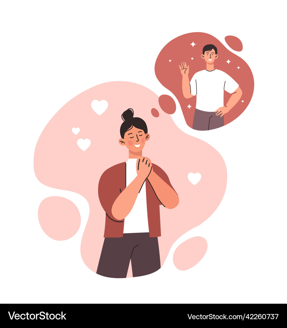 Feeling in love Royalty Free Vector Image - VectorStock