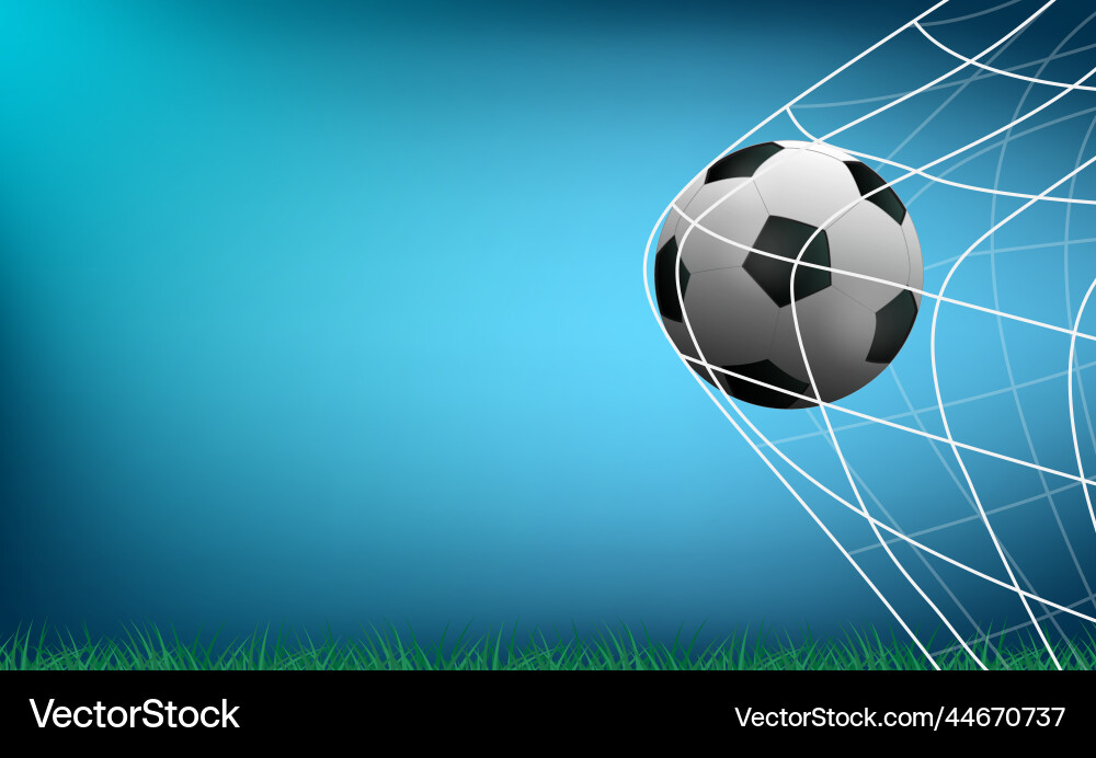 Football background net goal Royalty Free Vector Image