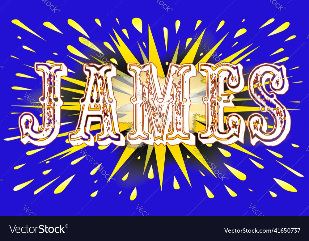 James child name blast Royalty Free Vector Image