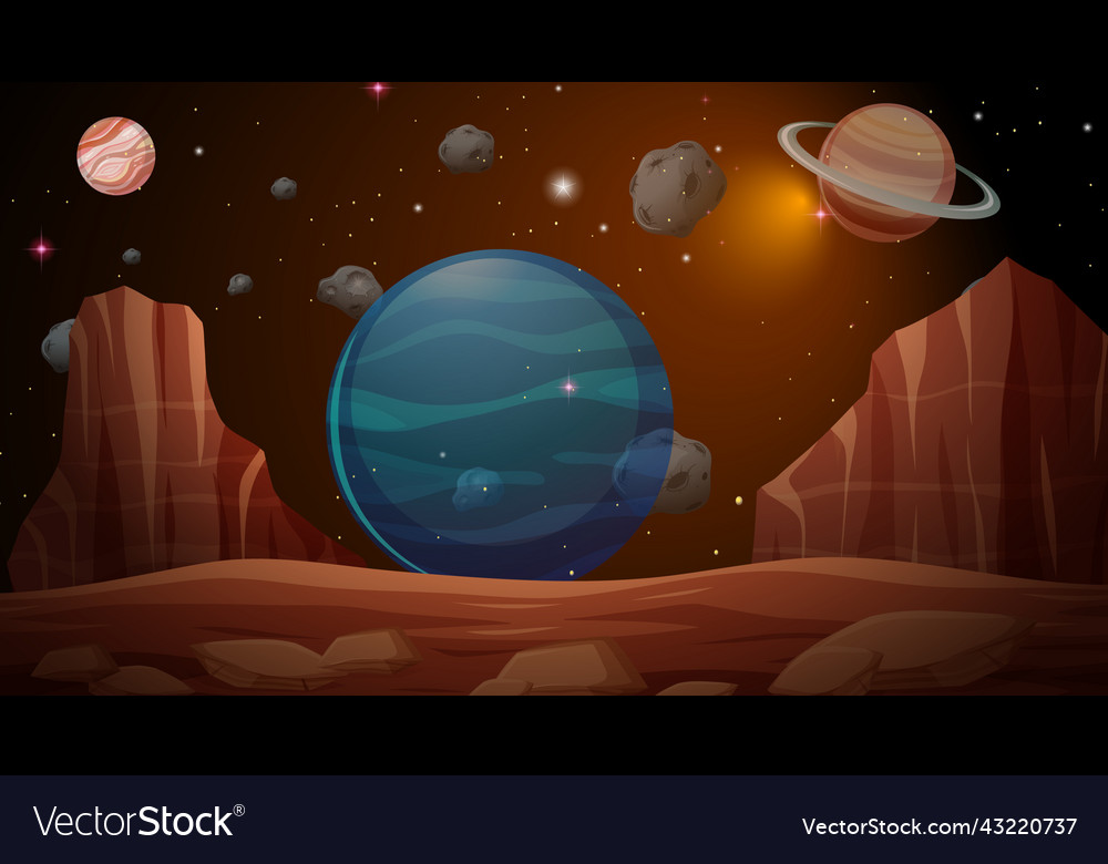 Outer space background wallpaper Royalty Free Vector Image