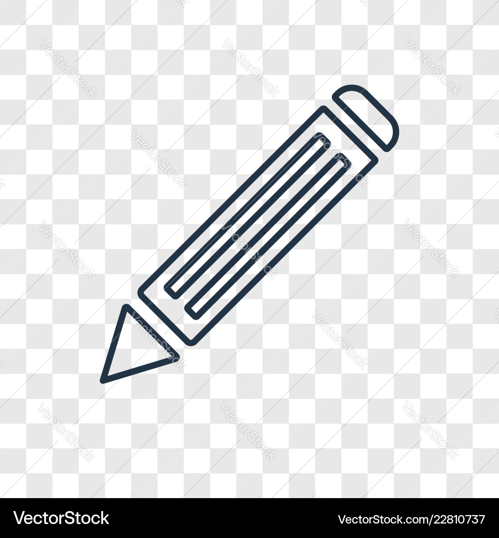 Pencil concept linear icon isolated Royalty Free Vector