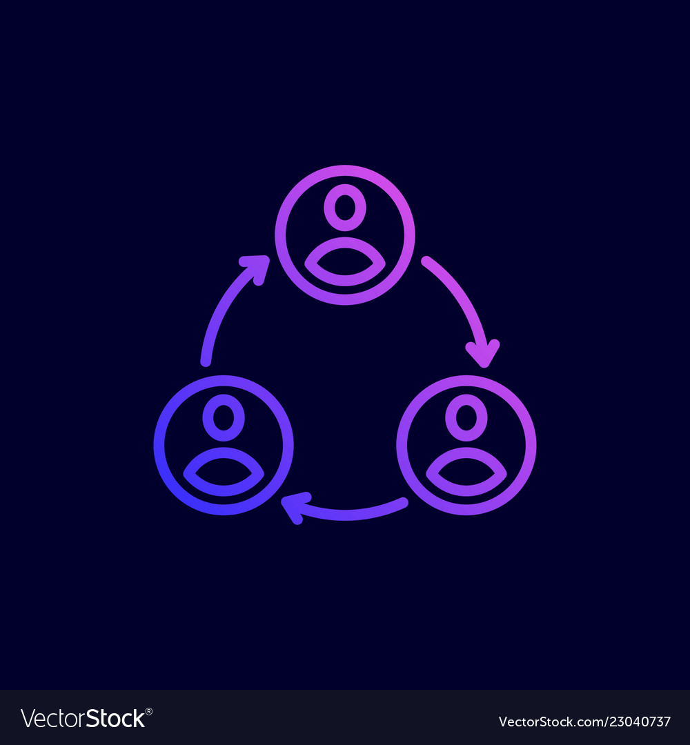 Teamwork icon Royalty Free Vector Image - VectorStock