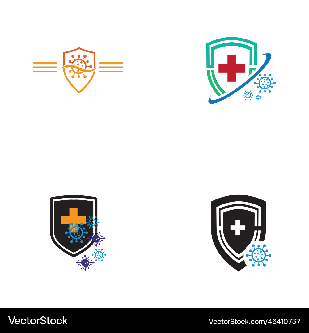 Virus protection logo images design Royalty Free Vector