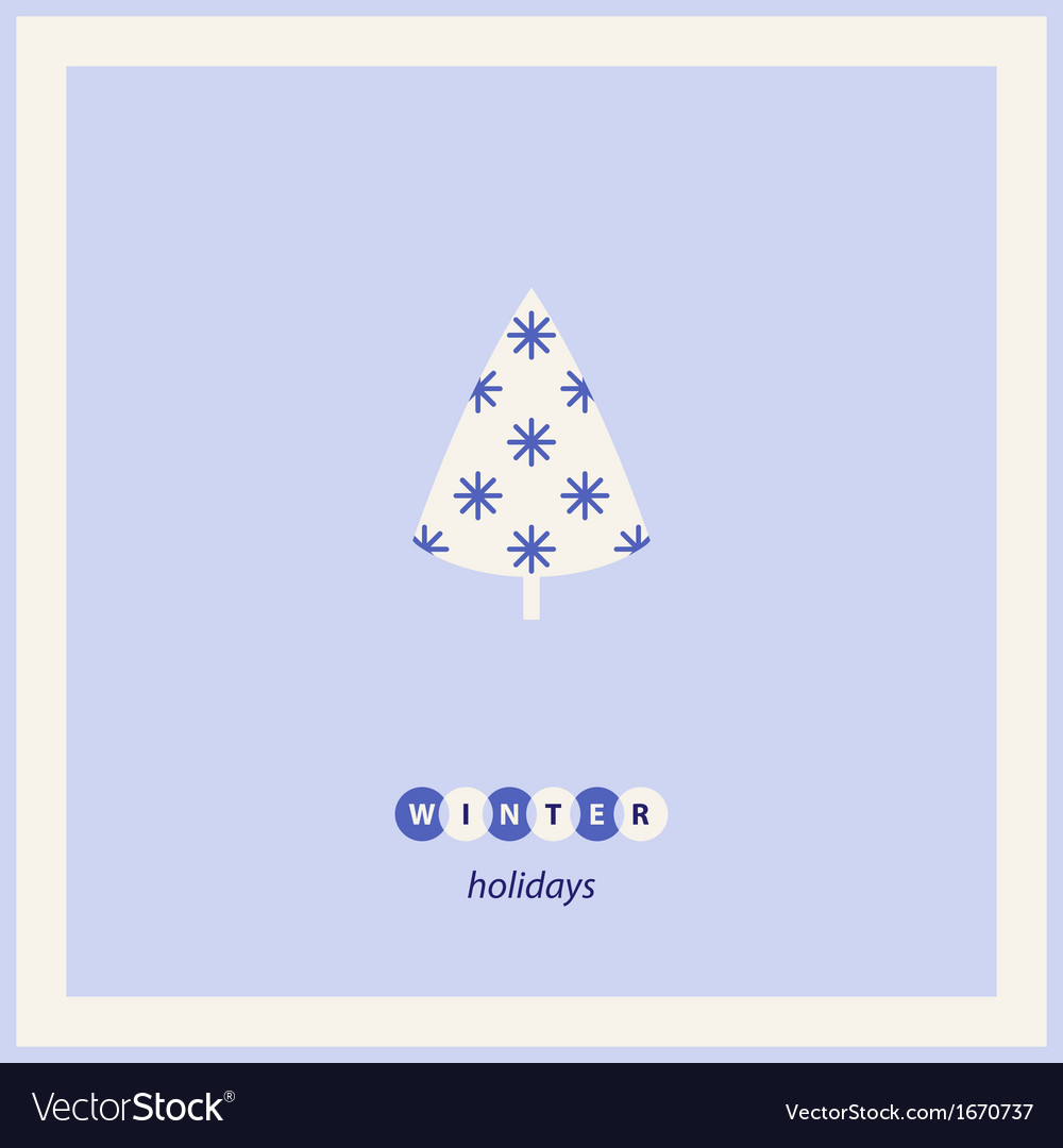 Winter tree frame Royalty Free Vector Image - VectorStock