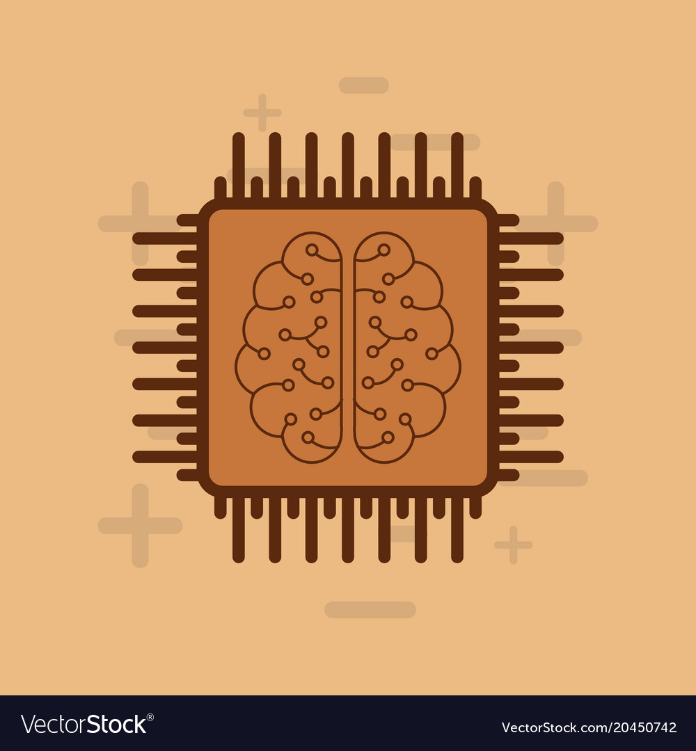 Artificial intelligence design Royalty Free Vector Image