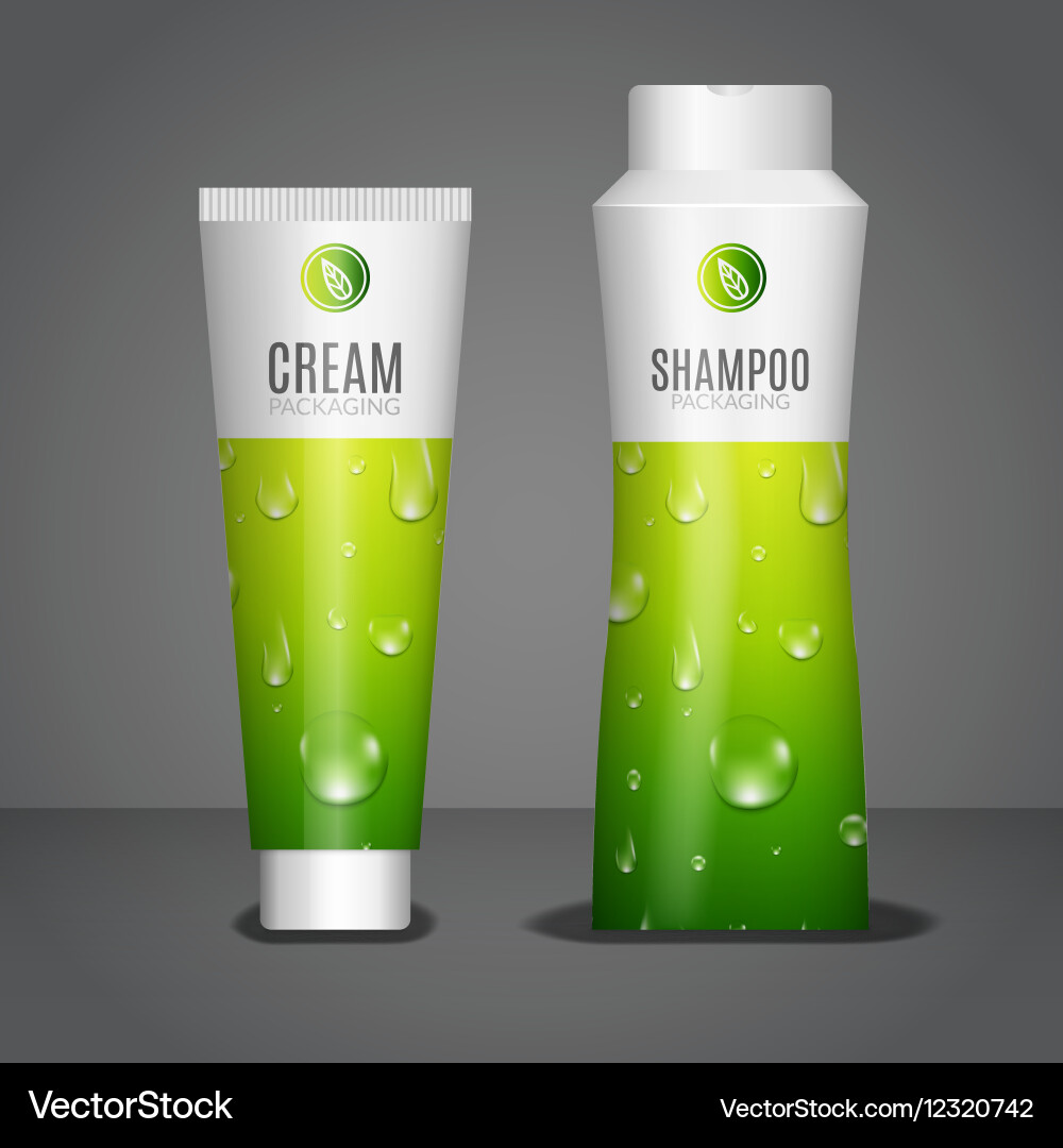 Body care cosmetics designs tubes template Vector Image