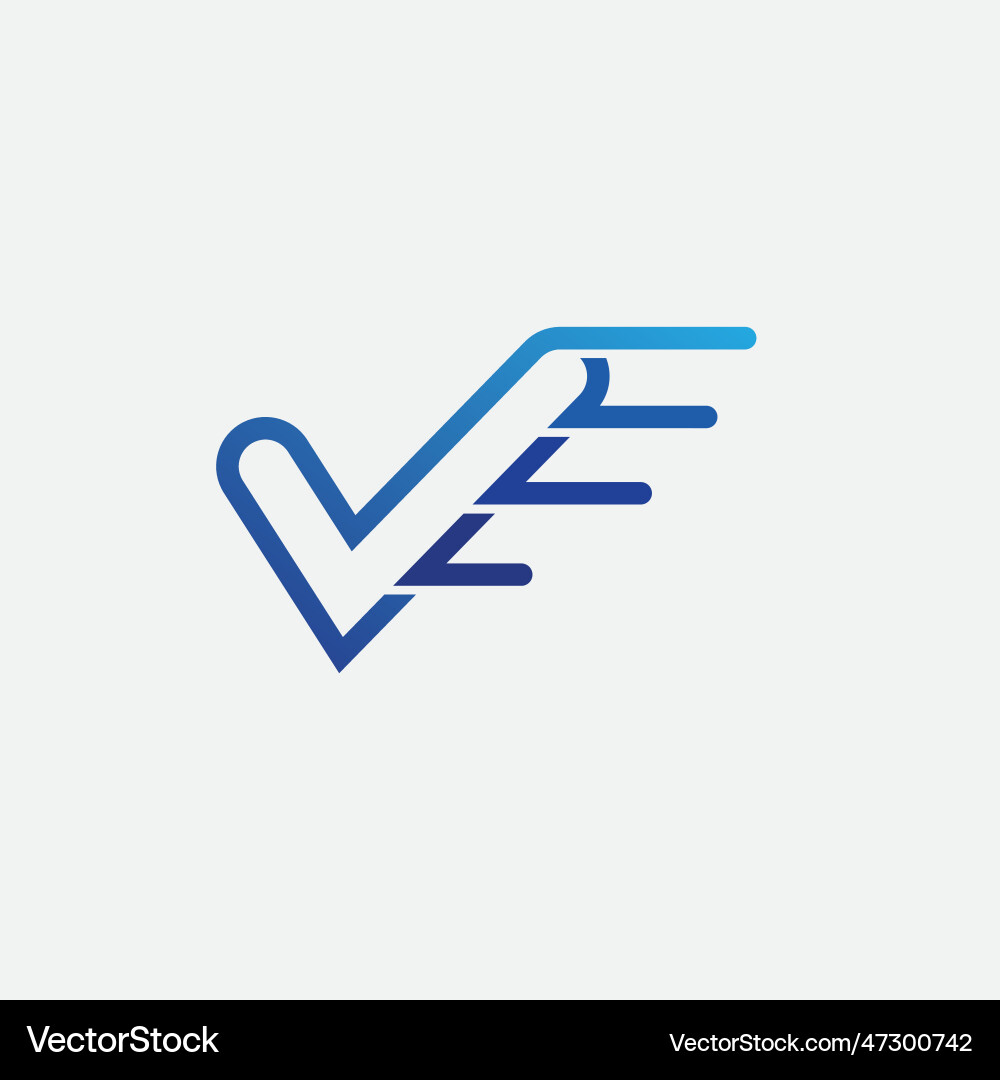 Checklist check mark logo or icon tick symbol Vector Image
