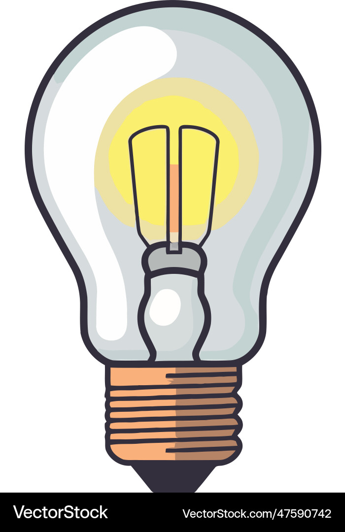 Efficient light bulb Royalty Free Vector Image
