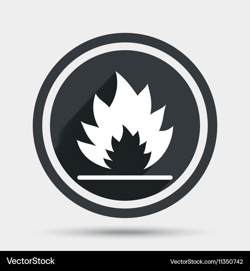 Fire flame sign icon heat symbol Royalty Free Vector Image