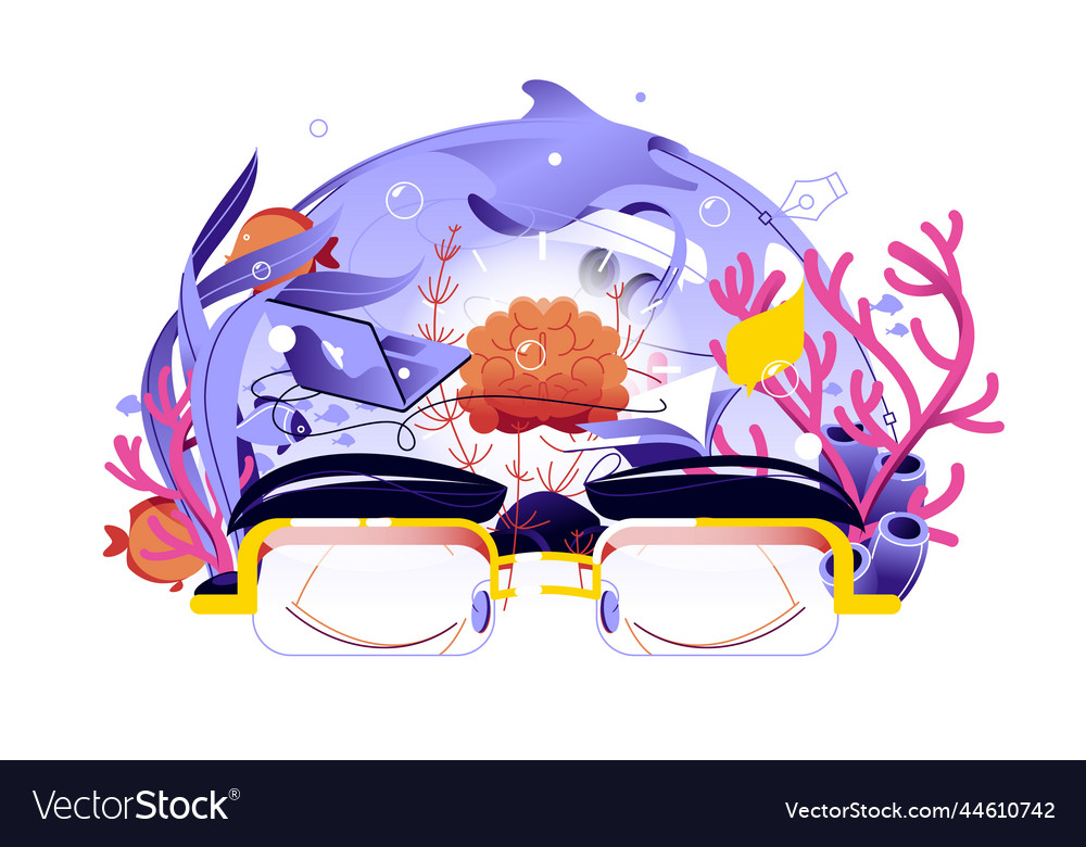 Human head thinking process Royalty Free Vector Image