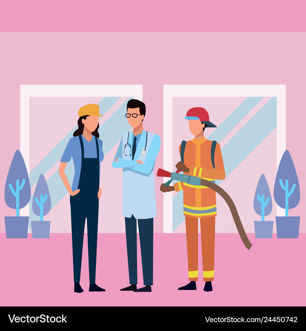 Jobs and professions avatar Royalty Free Vector Image