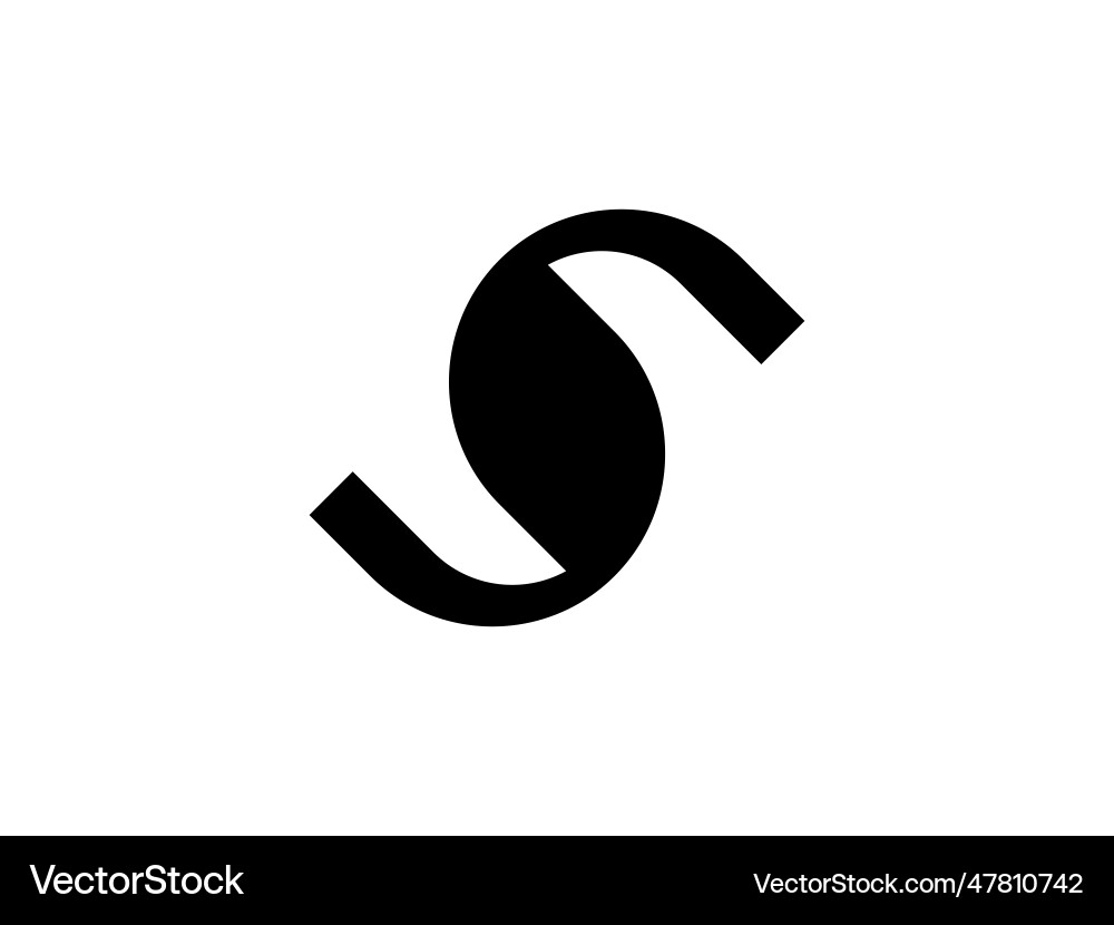 Modern and stylish letter s logo design Royalty Free Vector