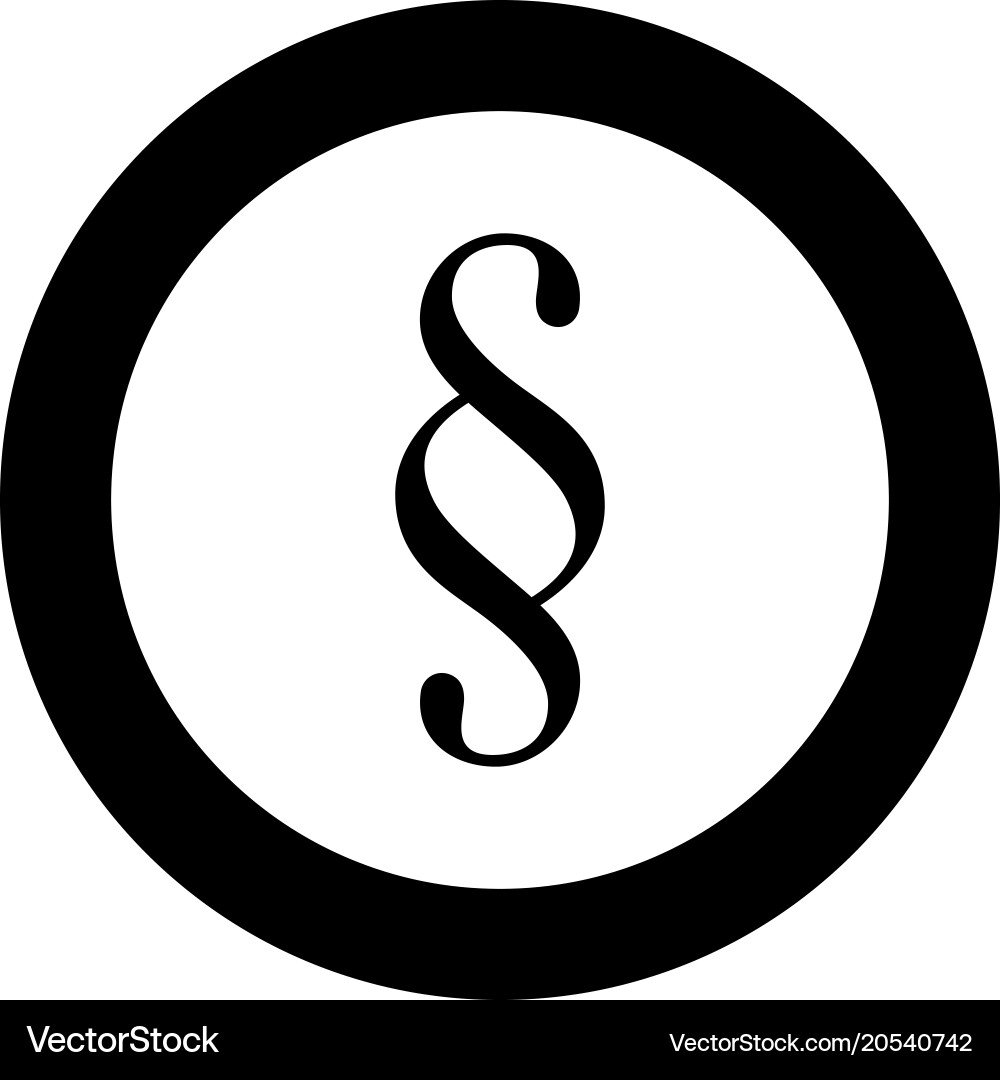 Paragraph symbol black icon in circle Royalty Free Vector
