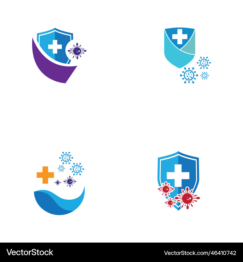 Virus protection logo images design Royalty Free Vector