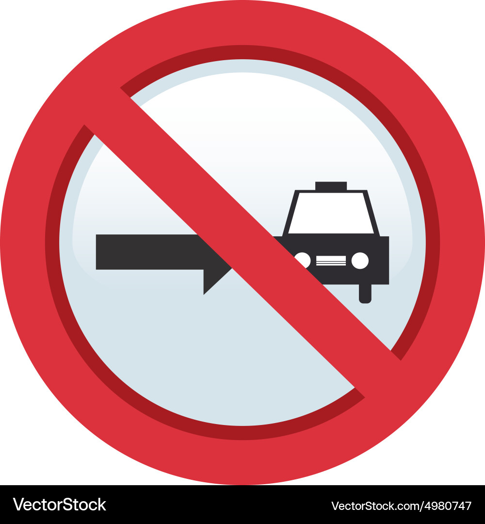 An isolated colored transit signal on a white Vector Image