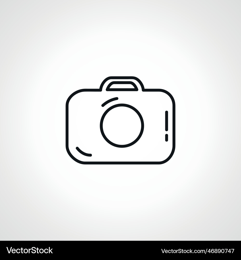 Camera line icon photo outline icon Royalty Free Vector
