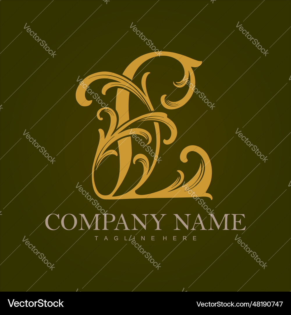 Elegant l letter beautiful logo Royalty Free Vector Image