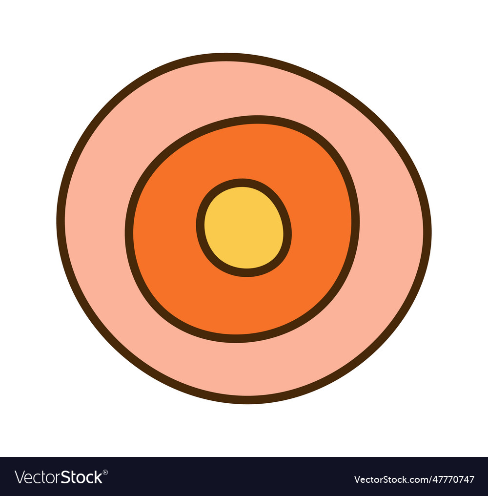 Groovy rounded element Royalty Free Vector Image
