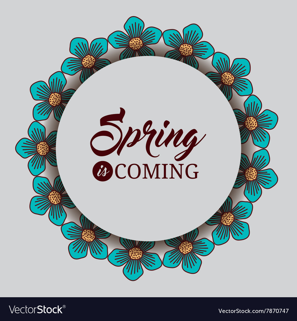 Hello spring design Royalty Free Vector Image - VectorStock