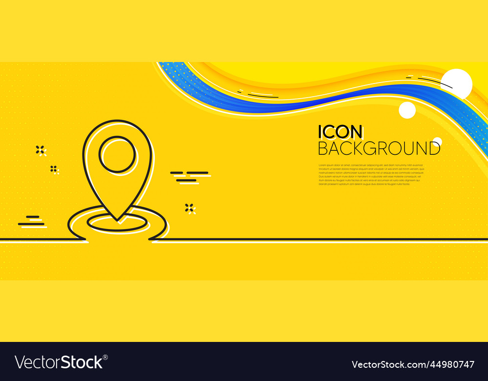 Location line icon map pointer sign minimal line Vector Image