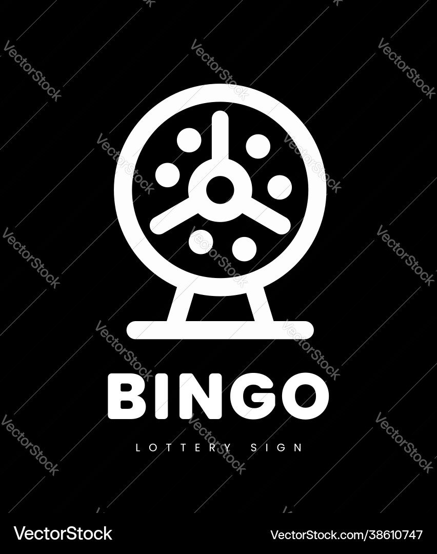 Lottery bingo with machine and balls Royalty Free Vector