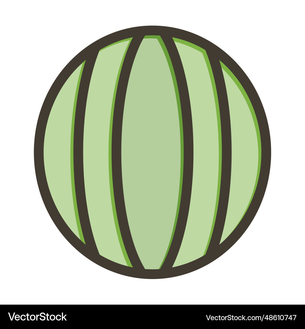 Watermelon thick line filled colors for personal Vector Image