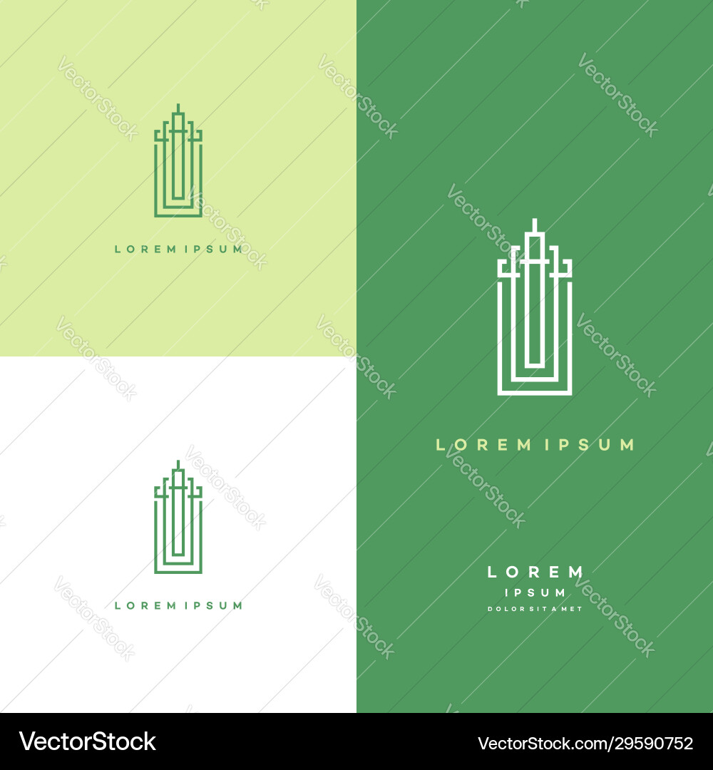 Building logo designs real estate template Vector Image