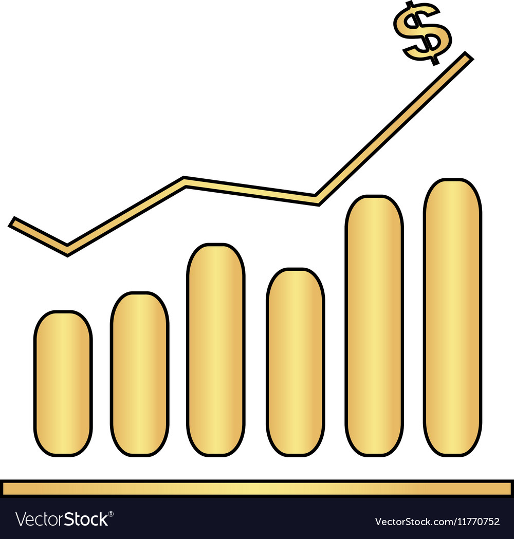 Graph computer symbol Royalty Free Vector Image