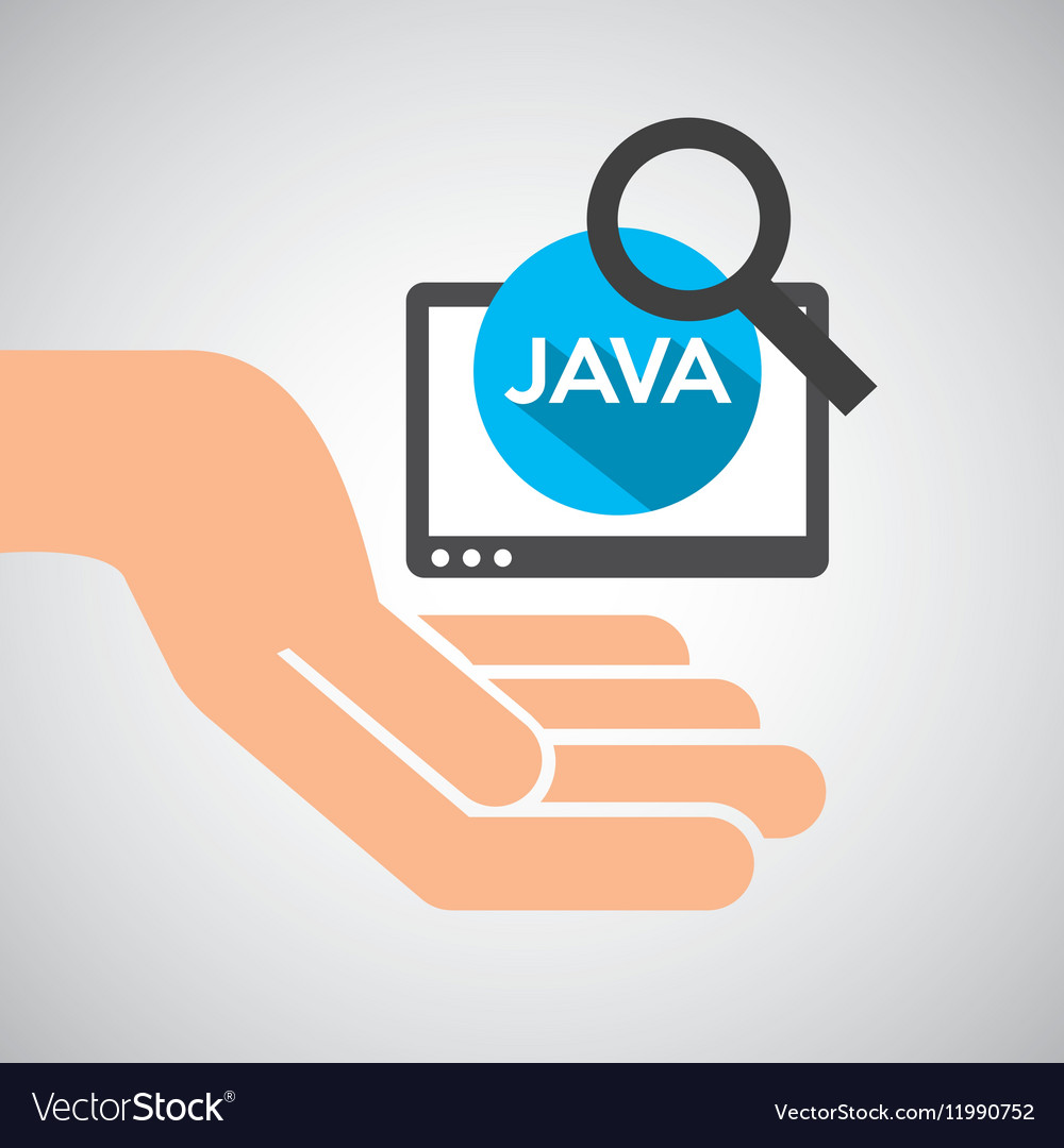 Hand optimization technology java web Royalty Free Vector