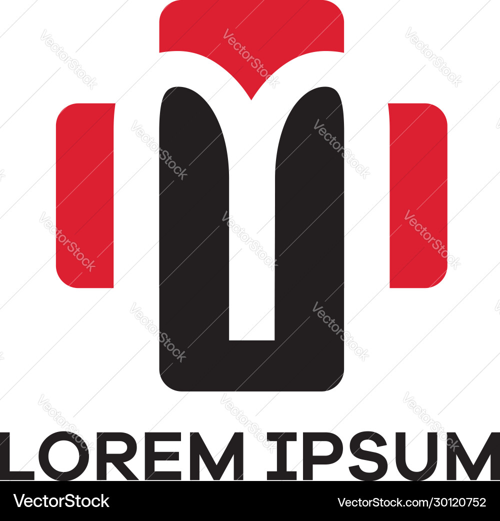 M letter logo design in medical plus Royalty Free Vector