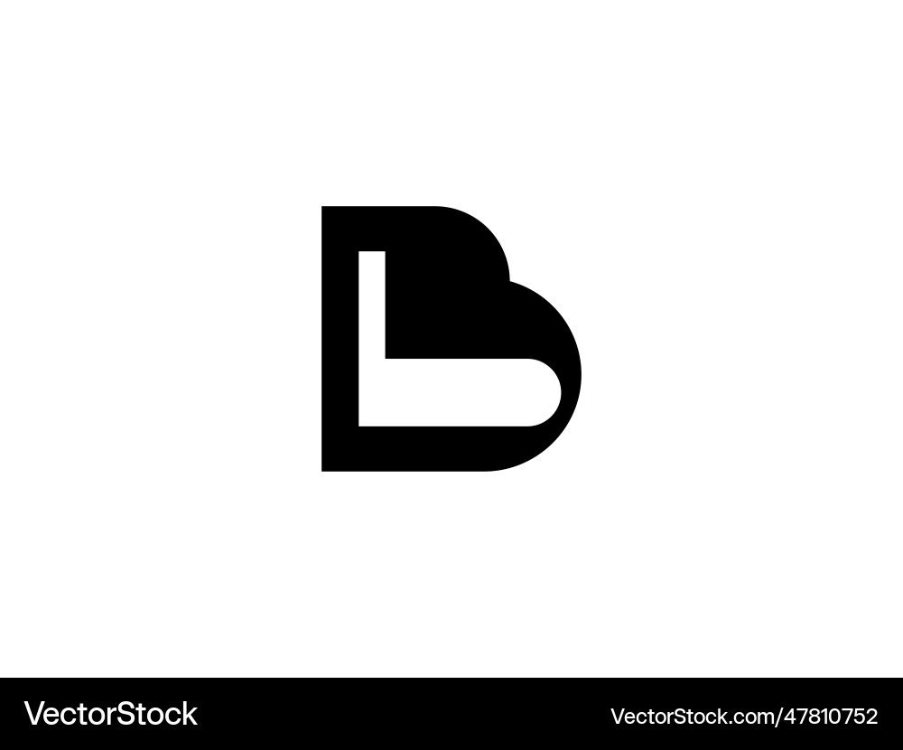 Minimal and clean letter bl or lb monogram logo Vector Image