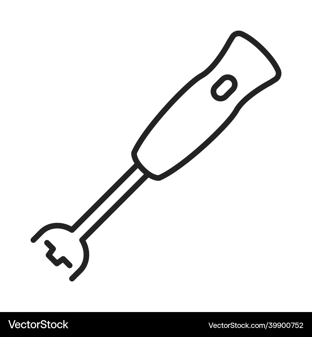 Monochrome submersible hand blender icon line Vector Image