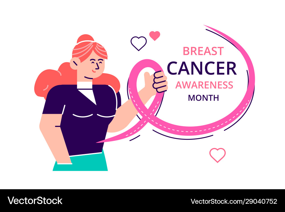 Month breast cancer Royalty Free Vector Image - VectorStock