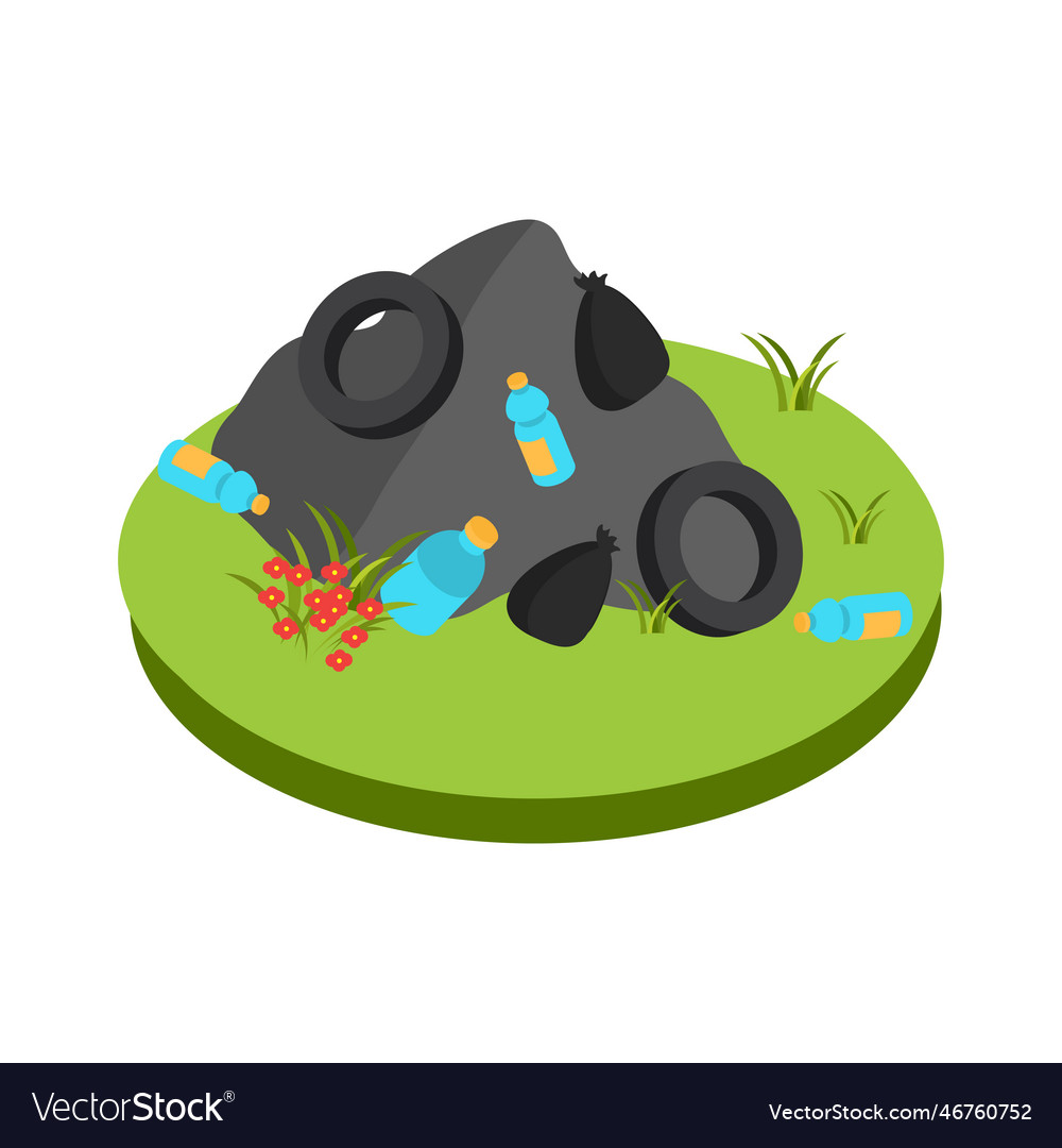 Plastic pollution concept Royalty Free Vector Image