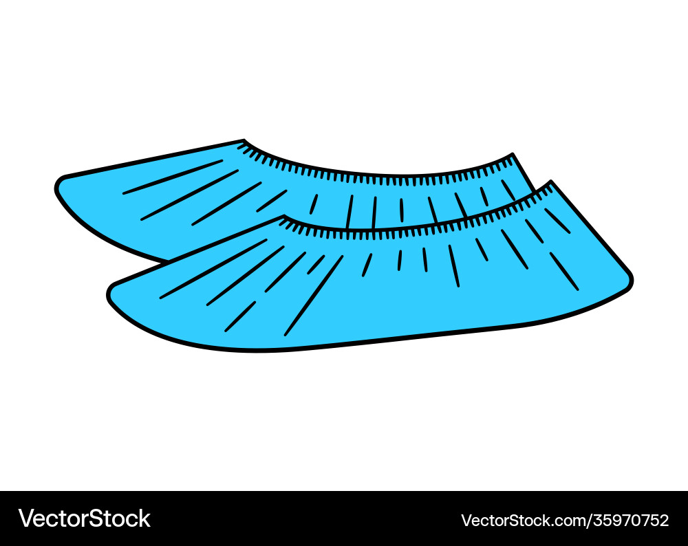 Shoe covers protective medical isolated Royalty Free Vector