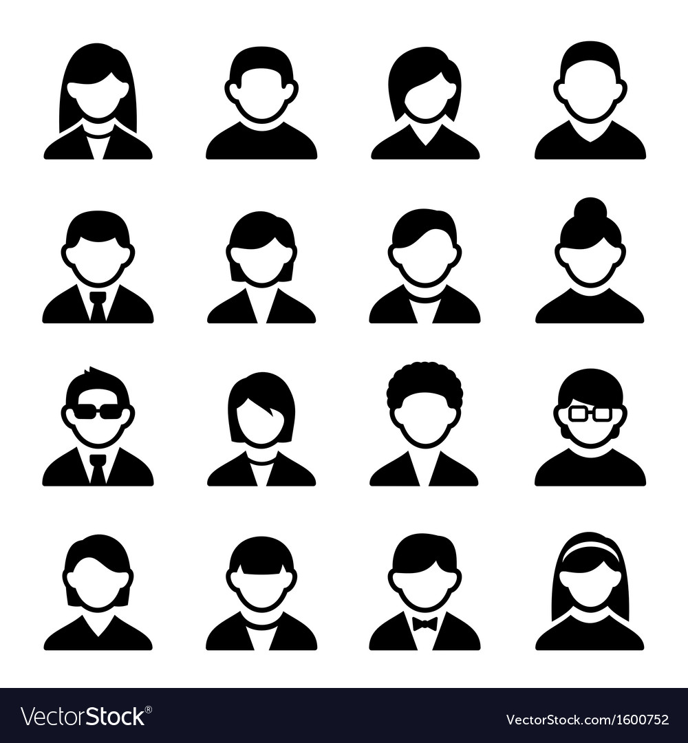 User icons set 2 Royalty Free Vector Image - VectorStock