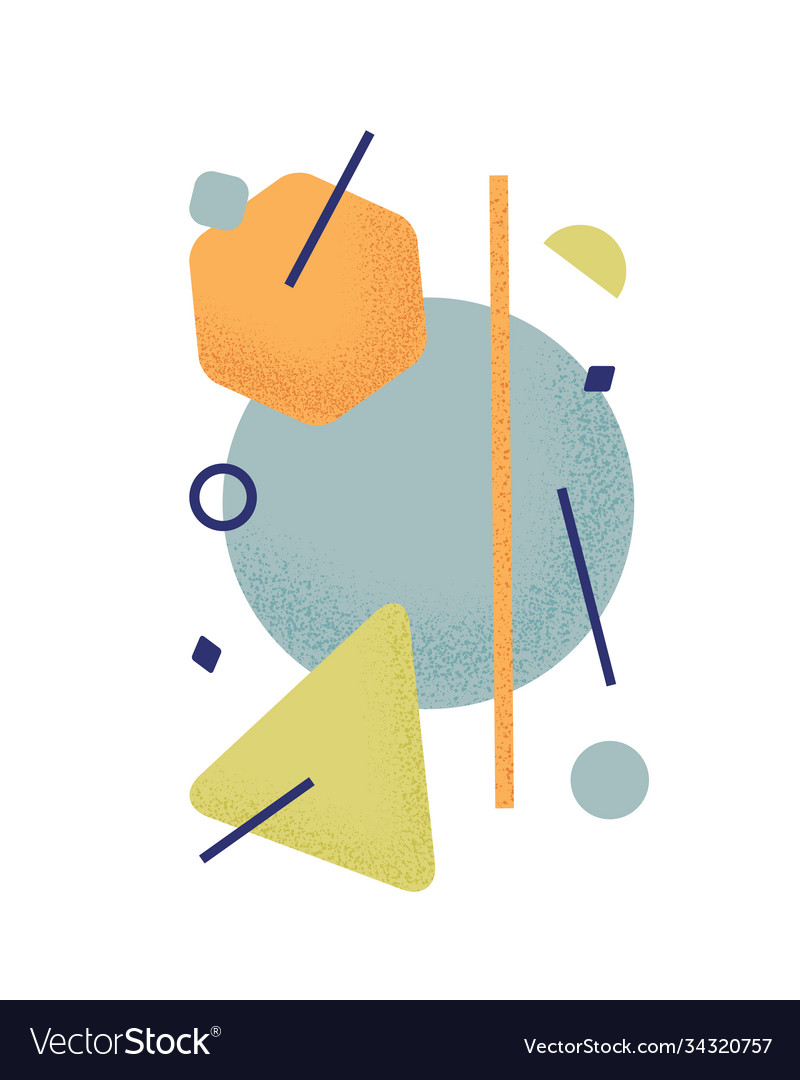 Abstract composition geometric elements with Vector Image