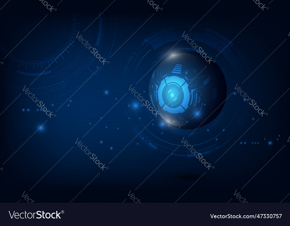 Abstract tech sphere digital circuit pattern Vector Image