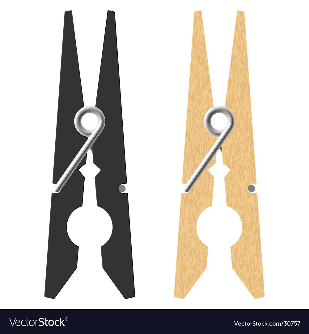 Clothes peg Royalty Free Vector Image - VectorStock