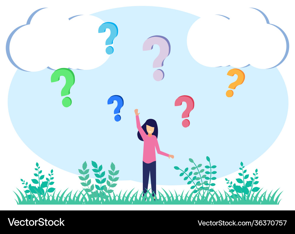 Graphic cartoon character choices about Royalty Free Vector