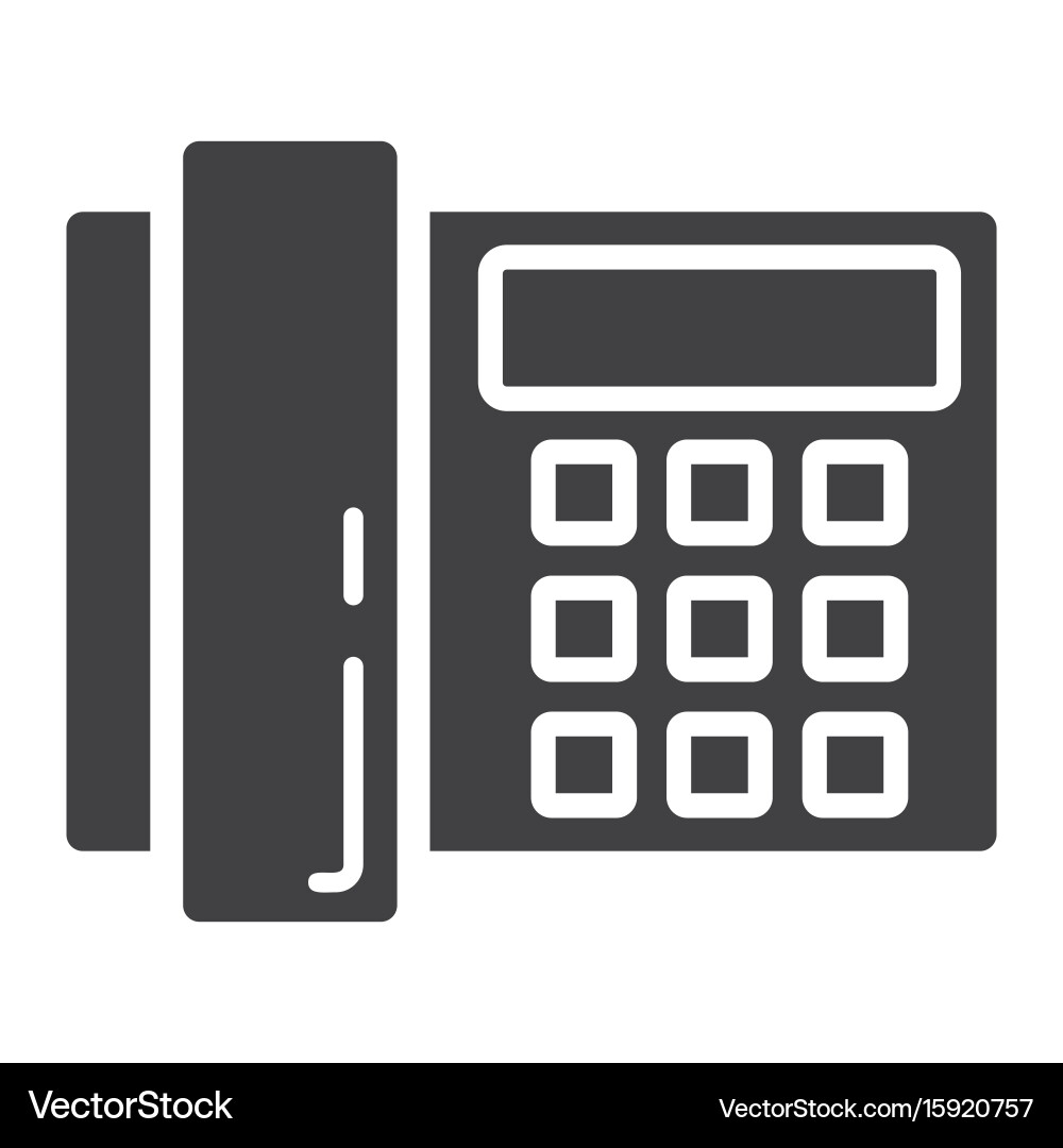 Home phone solid icon household and appliance Vector Image
