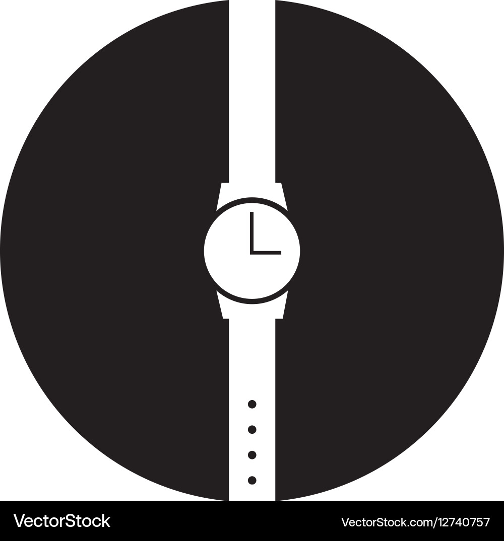 Masculine hand watch icon Royalty Free Vector Image