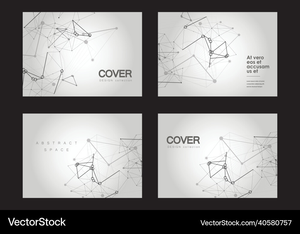 Network connection structure brochure poster Vector Image