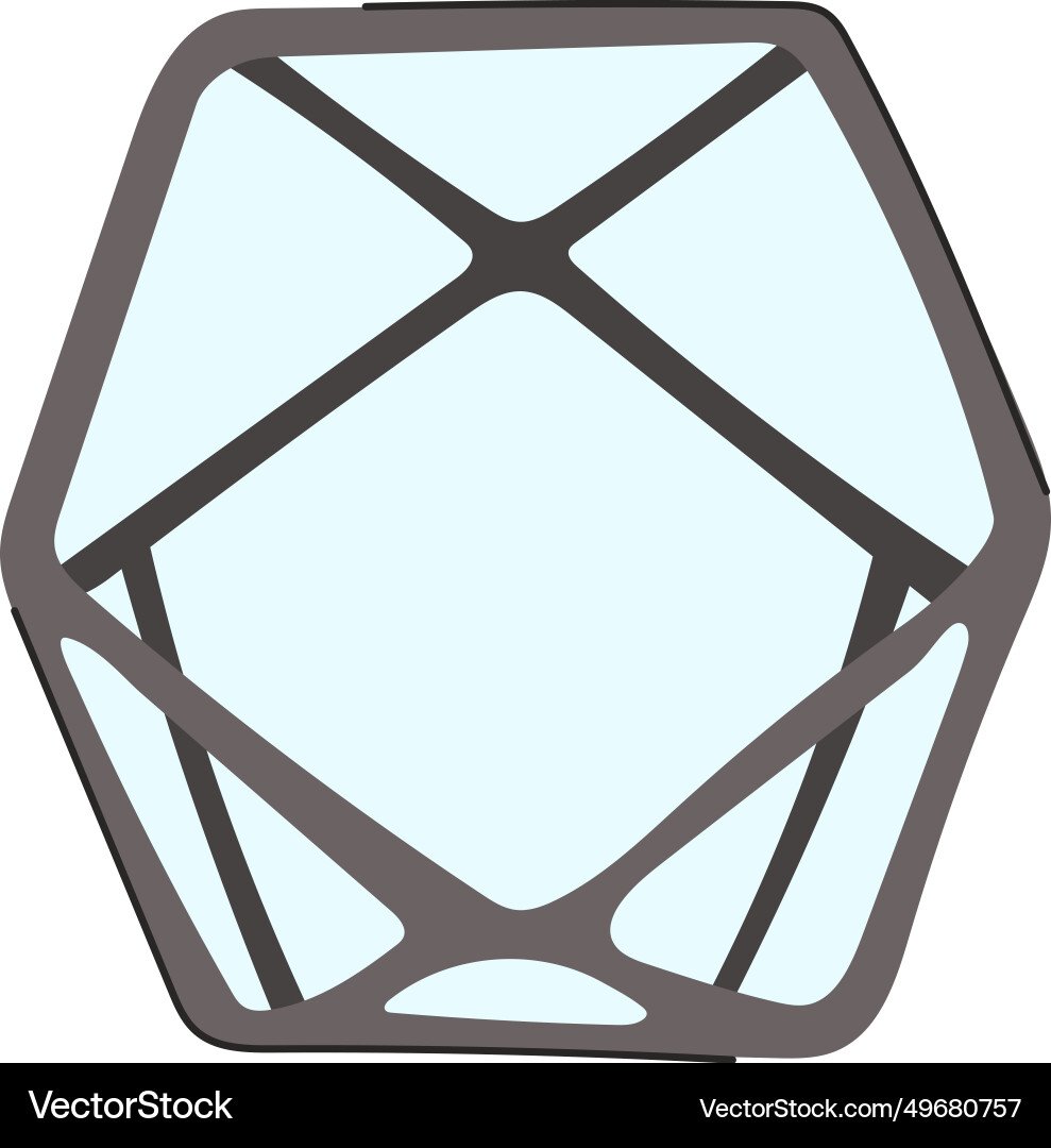 Pot terrarium glass cartoon Royalty Free Vector Image