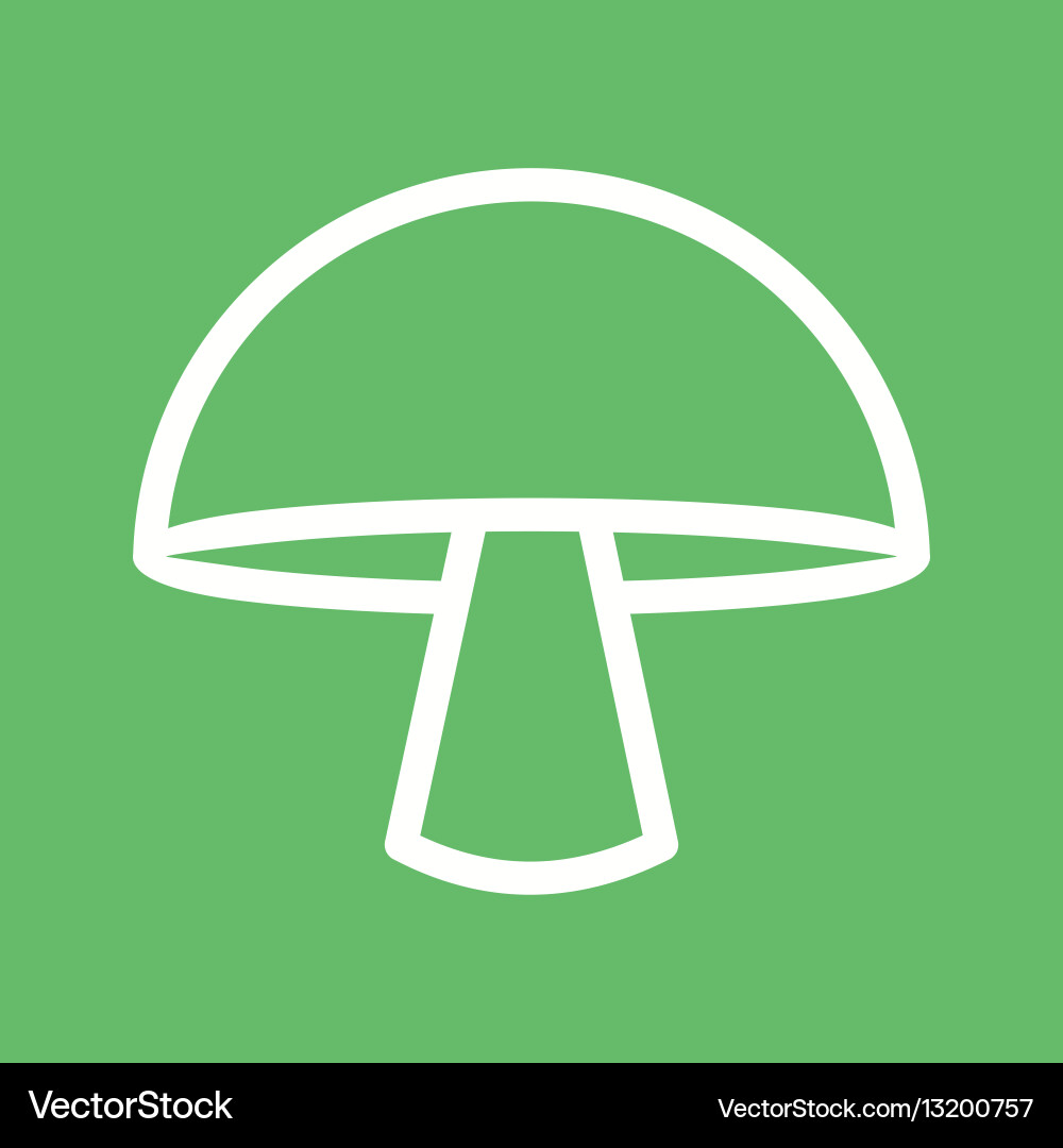 Single mushroom Royalty Free Vector Image - VectorStock