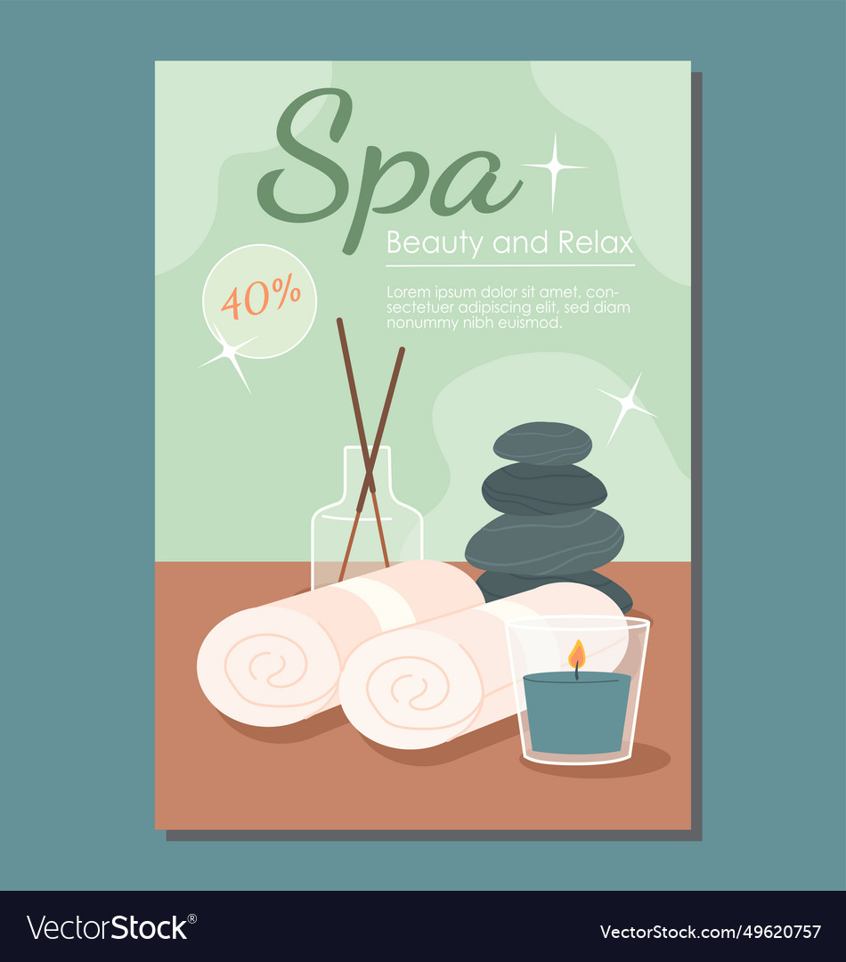 Spa salon poster Royalty Free Vector Image - VectorStock