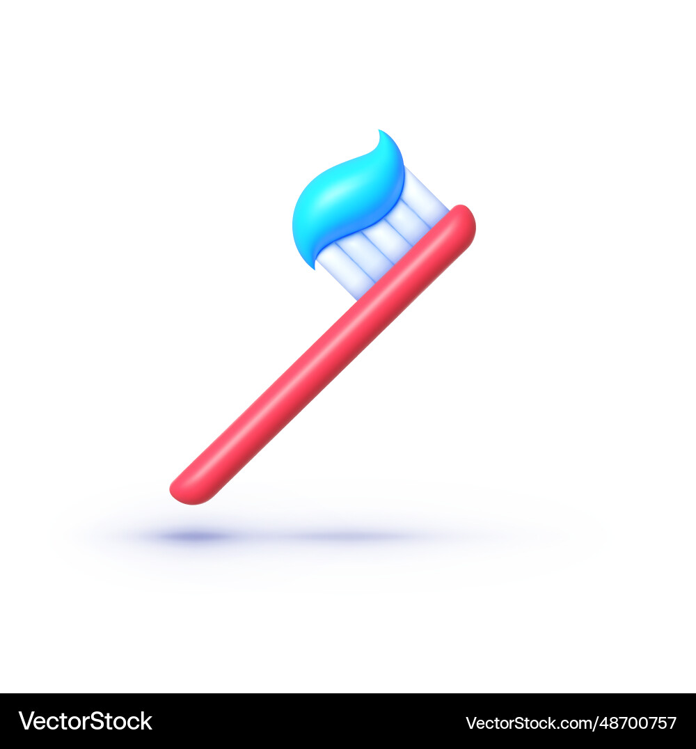 Toothbrush 3d great design for any purposes Vector Image