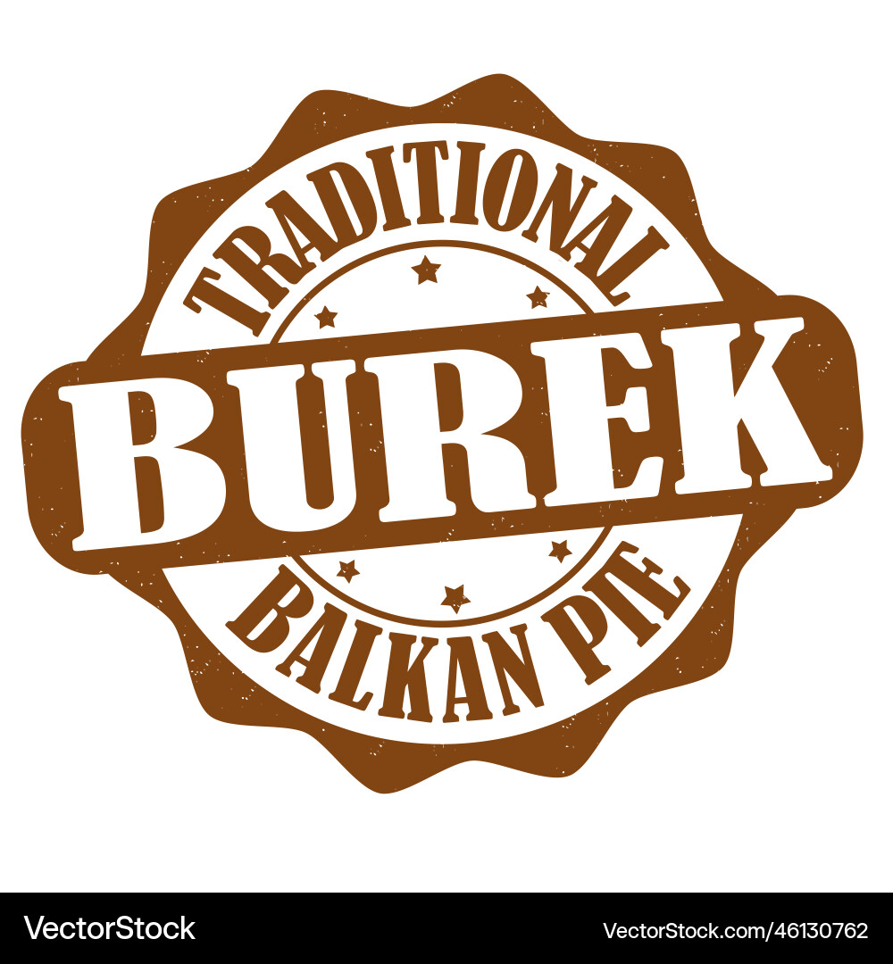 Burek label or stamp Royalty Free Vector Image